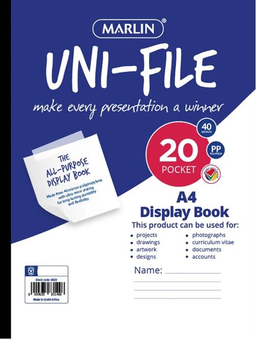 Marlin Uni File A4 All Purpose Flip File Display - Success Projects