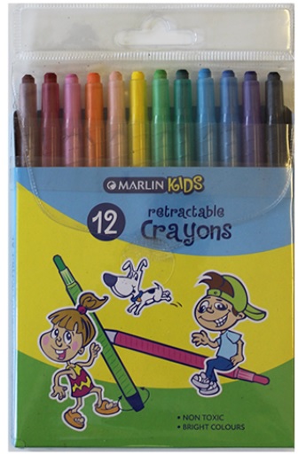 Marlin Kids Retractable Crayons Pack of 12 - Success Projects