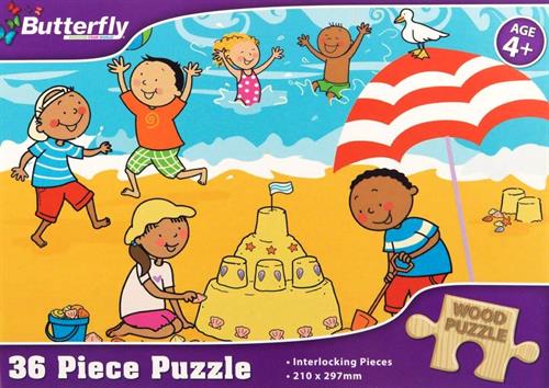 Butterfly 36 Piece A4 Wooden Puzzle Summer - Success Projects